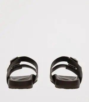 Burberry Leather Check Urchin Slides