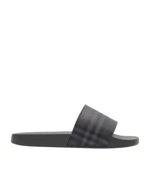 Burberry Checked Rubber Slides