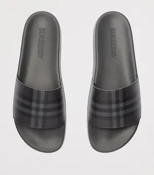 Burberry Checked Rubber Slides