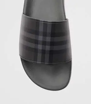 Burberry Checked Rubber Slides