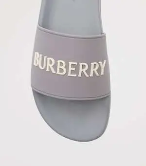 Burberry Logo Slides - Grey