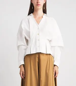Palmer//harding Cotton Honesty Opens Shirt - White