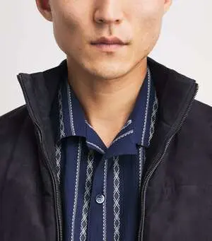 Pal Zileri Goat Suede And Knit Hybrid Jacket