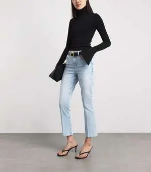 L'Agence Tati Cropped Micro Bootcut Jeans