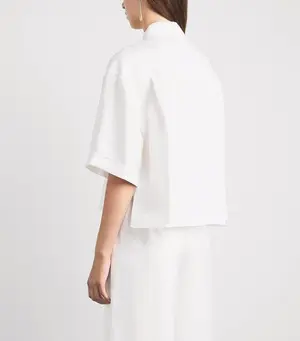 ANINE BING Edith Cropped Shirt - Ivory