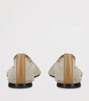 Dear Frances Embellished Mesh Ballerina Flats
