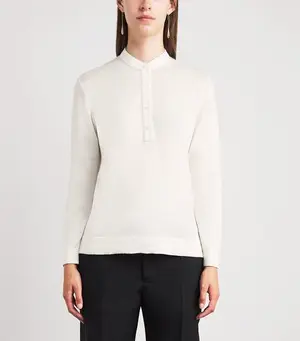 TOTEME Wool-silk Long-sleeve T-shirt