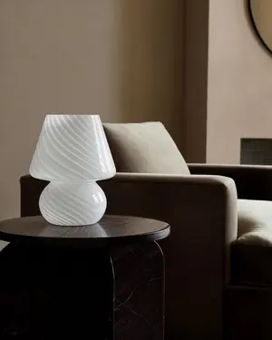 Quince Swirled Glass Table Lamp, Size