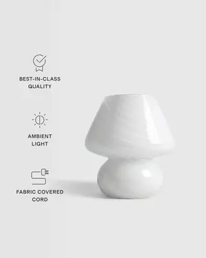 Quince Swirled Glass Table Lamp, Size