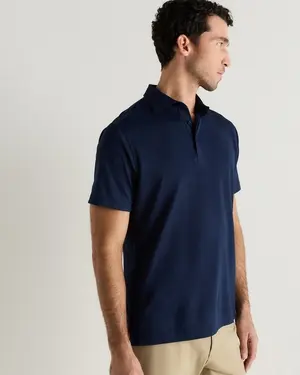 Quince Performance Mesh Golf Polo - Navy