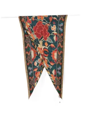 PIERRE-LOUIS MASCIA Printed Silk Scarf - Red