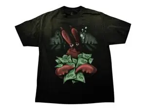 TRAVIS SCOTT Cactus Jack X Spongebob Money Tee Shirt - Black