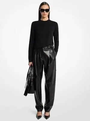 Michael Kors Cashmere And Wool Blend Sweater In Size By - Black