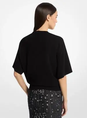 Michael Kors Shaun Stretch Viscose T-shirt - Black