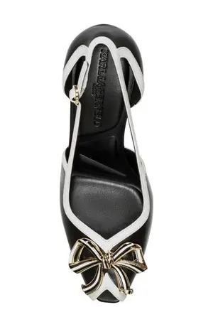 Karl Lagerfeld Paris Lacey Pump With Bow Detailing