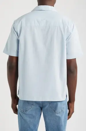 WAX LONDON Didcot Flower Appliqué Cotton & Linen Camp Shirt