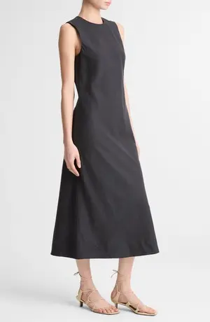 Vince Bias Shell Midi Dress