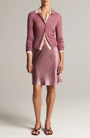 Vince Pointelle Knit Wool Cardigan