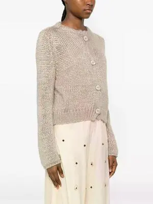 FORTE_FORTE Chunky Knit Button-up Cardigan - Neutrals