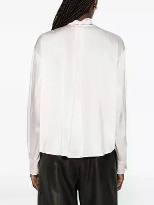 FORTE_FORTE Silk Shirt With Pussy-bow Collar - Pink
