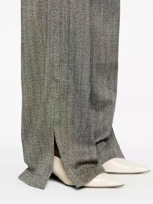 FORTE_FORTE Herringbone Wide-leg Trousers