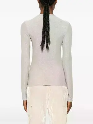 FORTE_FORTE Glitter Effect Long Sleeve T-shirt