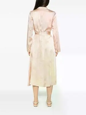FORTE_FORTE Floral Jacquard Wrap Midi Dress