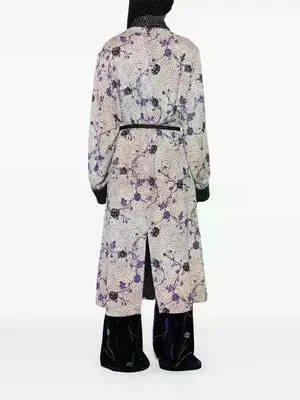 FORTE_FORTE Belted Floral Print Coat