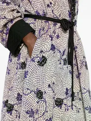 FORTE_FORTE Belted Floral Print Coat