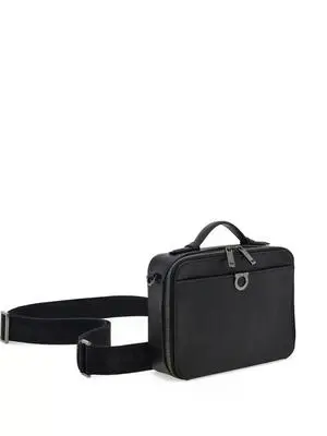 FERRAGAMO Gancini Hammered Leather Shoulder Bag