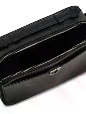 FERRAGAMO Gancini Hammered Leather Shoulder Bag