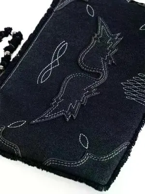 Zadig&Voltaire Embroidered Frayed Travel Pouch
