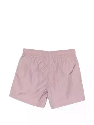 Emporio Armani Logo Embroidered Drawstring Swim Shorts - Pink