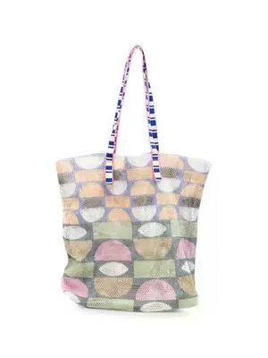 ÉPICE Kanpur Geometric-print Mesh Tote Bag