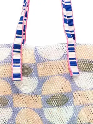 ÉPICE Kanpur Geometric-print Mesh Tote Bag