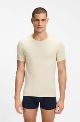 BOSS Three-pack Cotton Undershirts - Patterned