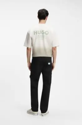 Hugo Regular-fit Pants In Stretch-cotton Canvas