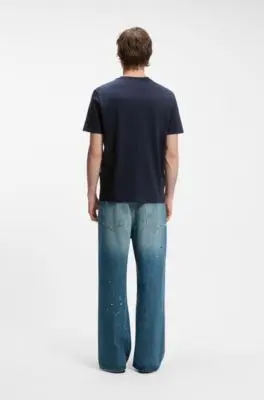 Hugo Regular-fit Cotton T-shirt With Logo Print
