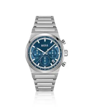 BOSS Silver-tone Chronograph Watch With Blue Dial - Assorted Pre Pack