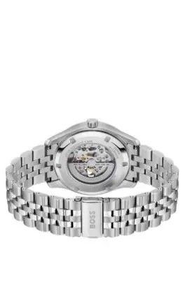 BOSS Principle Stainless-steel Automatic Watch With Skeleton Dial