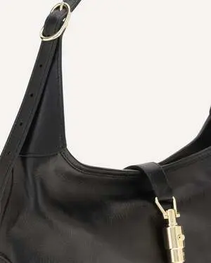 Gucci Jackie 1961 Soft Grained Leather Shoulder Bag - Black