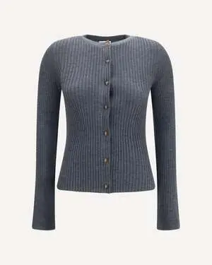 Burberry Cashmere Cardigan Femae - Grey