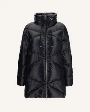 Herno Quilted Down Jacket With Drawstring And Fur Trimmed Hood