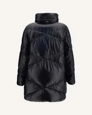 Herno Quilted Down Jacket With Drawstring And Fur Trimmed Hood
