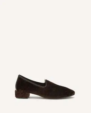 HERBERT LEVINE Suede Loafers With Shearling Upper