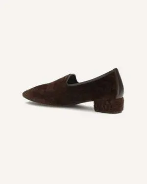 HERBERT LEVINE Suede Loafers With Shearling Upper