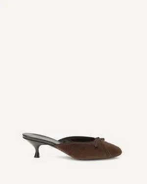 HERBERT LEVINE Fur Sandals - Brown