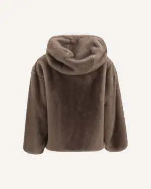 Herno Hooded Jacket In Eco-fur
