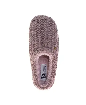 Badgley Mischka Weaved Metal Logo Accent Slippers