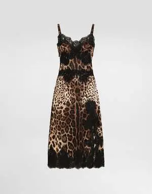 Dolce & Gabbana Leopard-print Satin Slip Dress - Animal Print